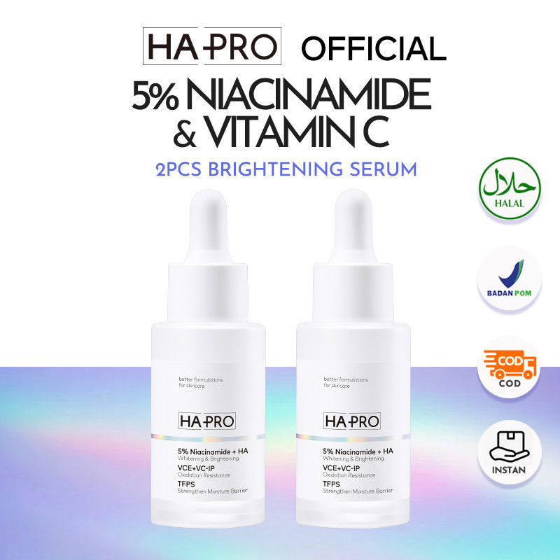 Jual [HAPRO] HA PRO Bundling 2pcs Niacinamide Vit C Whitening Glowing ...