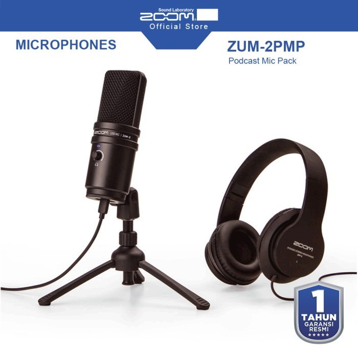 Jual Zoom ZUM-2 USB Podcast Mic Pack | Shopee Indonesia