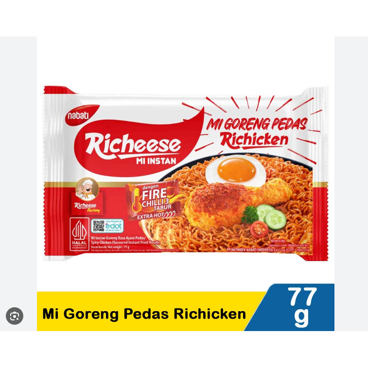 Jual Mie Richeese Richicken Mi Goreng Pedas Original | Shopee Indonesia