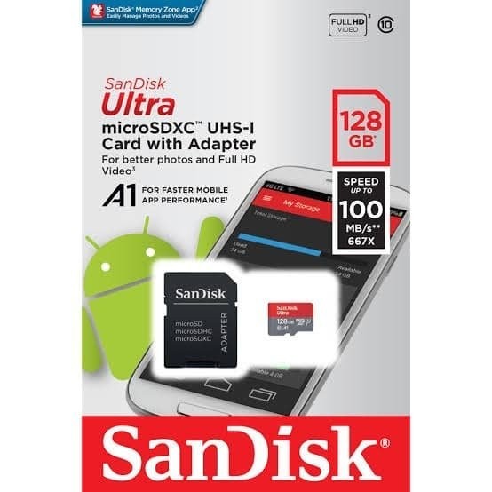 Jual Micro Sd Card 128Gb 128 Gb Sandisk Ultra Cctv Ip Camera Hp Mmc ...
