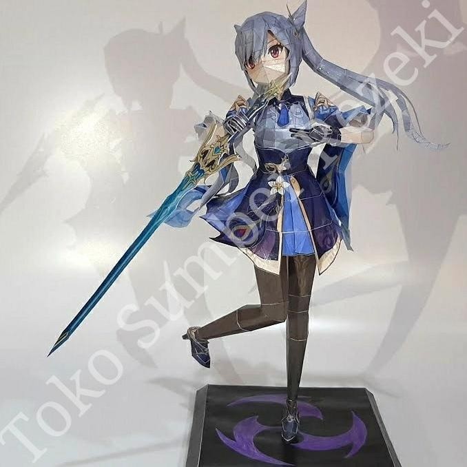 Jual Action Figure Genshin Impact Papercraft Keqing Paper Craft Boneka ...