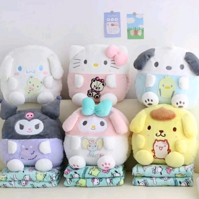 Jual Balmut 3 in 1 Selimut Boneka My Melody Cinnamoroll Sanrio Karakter. | Shopee Indonesia