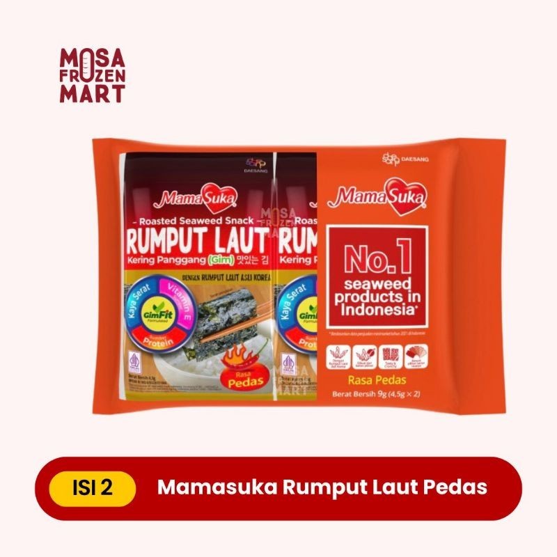 Jual Mamasuka Rumput Laut Isi 2 | Rasa Original, Pedas, dan Korean Bbq ...