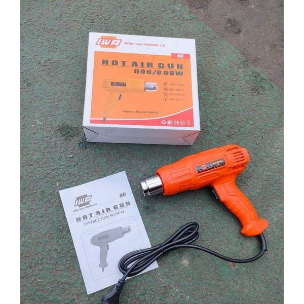 Jual HOT GUN PEMANAS PLASTIK STIKER IWA TOOLS HOT AIR HEAT GUN LOW WATT ...