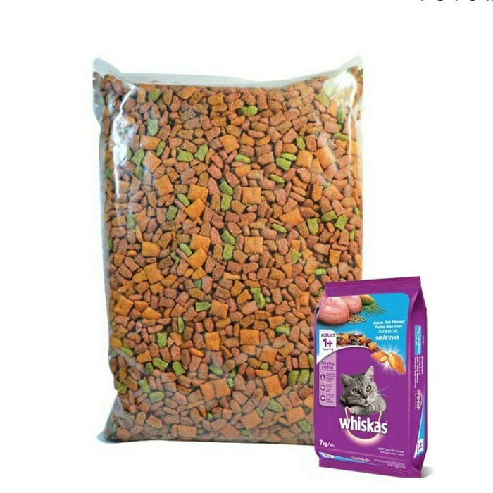 Jual Ready Whiskas Cat Adult Tuna/Ocean Fish Repack 1Kg/Dry Food ...
