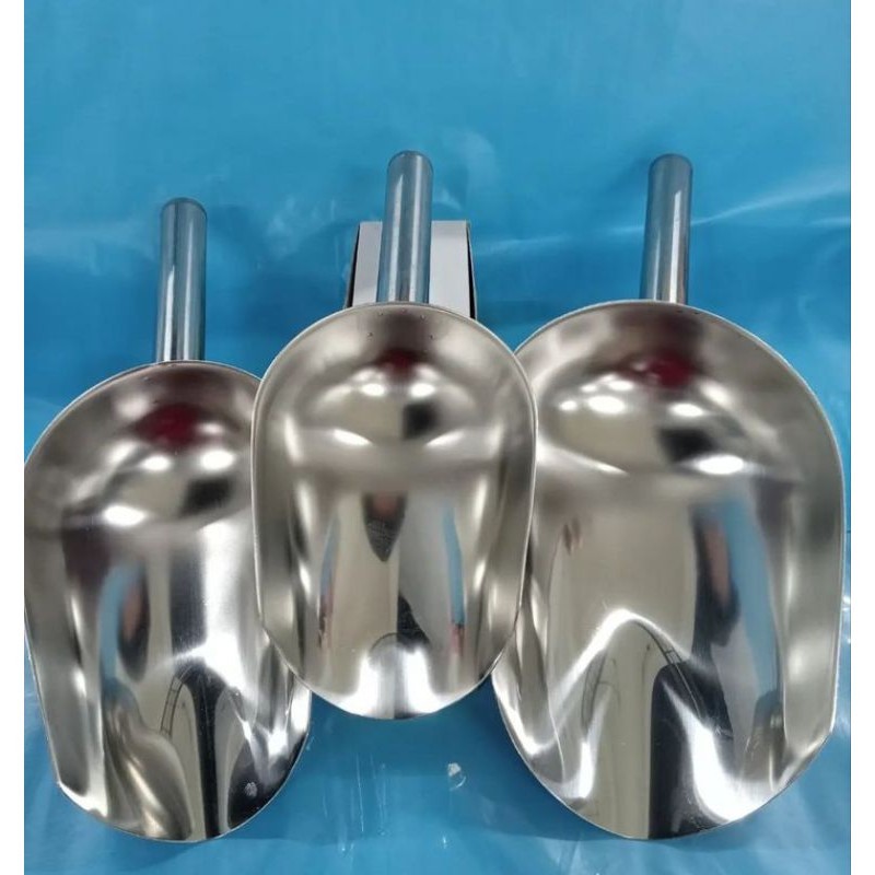 Jual SENDOK ES BATU/ SEKOP STAINLESS KECIL/SEDANG/BESAR | Shopee Indonesia
