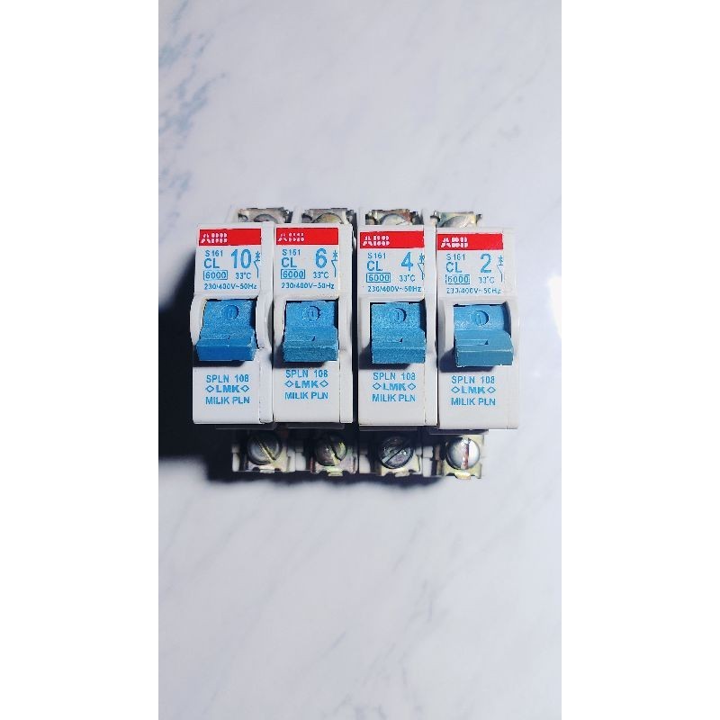 Jual mcb PLN ABB S 161 mulai CL 2A, CL 4A, CL 6A, CL 10A, original ...