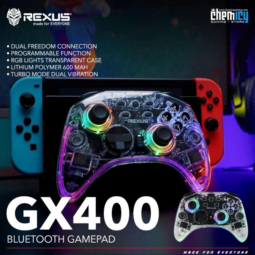 Jual Rexus Gladius Gx400 / Gx-400 Bluetooth Gamepad / Joystick / Stick ...