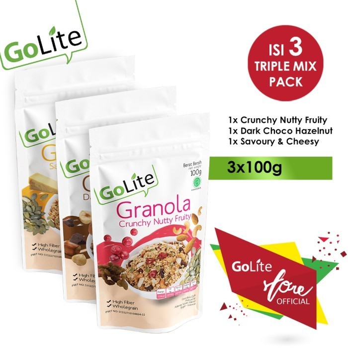 Jual Granola Golite Triple X Pa (100Gr) | Shopee Indonesia