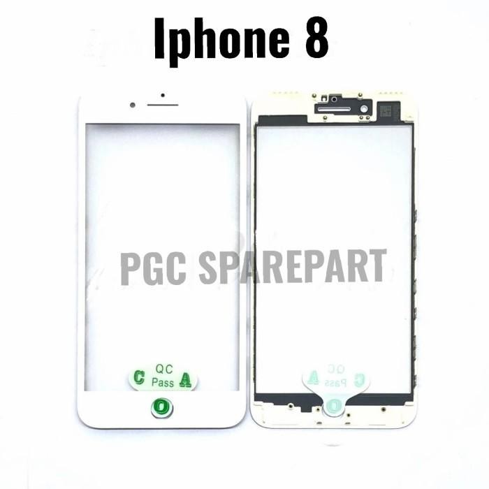 Jual Original Kaca Luar LCD Iphone 8 Frame & Lem Adhesive Mirip ...