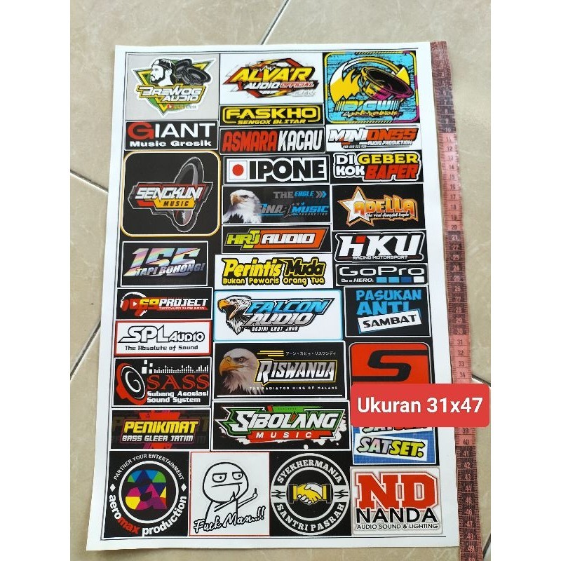 Jual Stiker Sound | Stiker 1 Lembar | Stiker Pack Ukuran 31cmx47cm ...