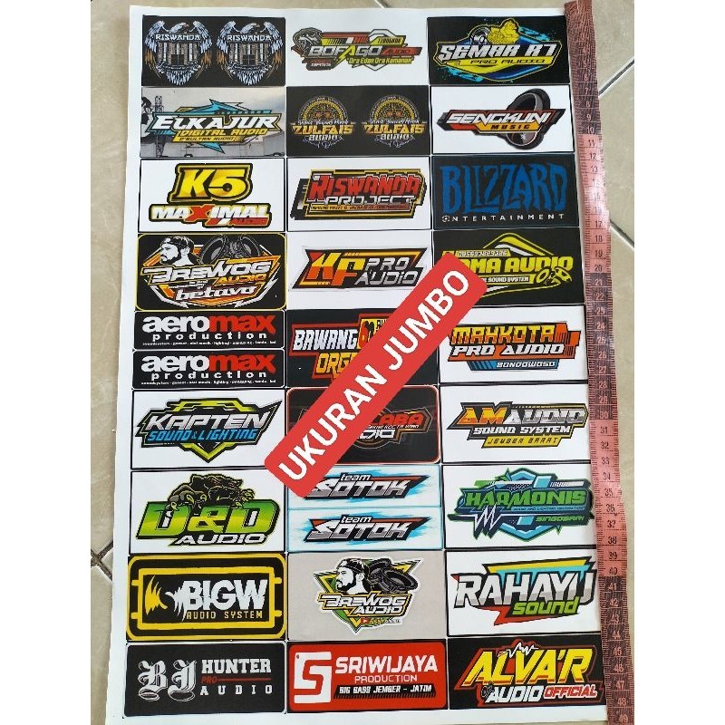 Jual Stiker Sound | Stiker 1 Lembar | Stiker Pack Ukuran 31cmx47cm ...