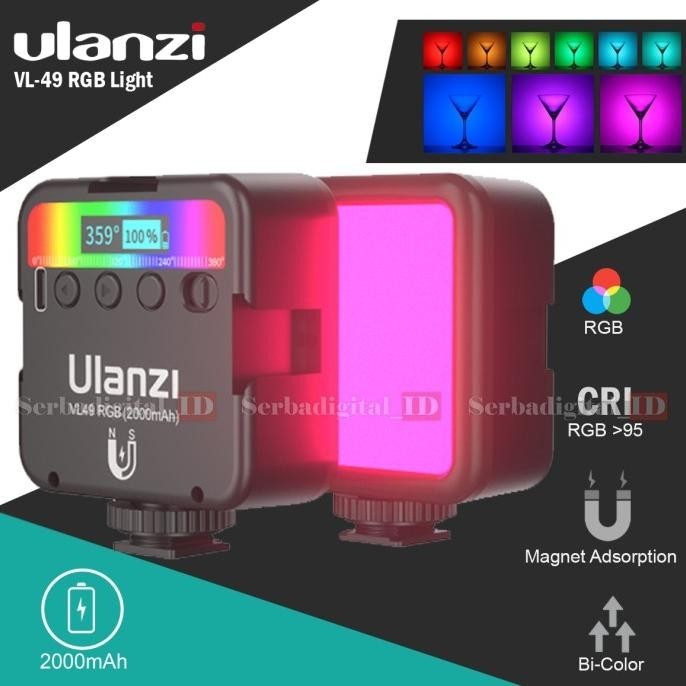 Jual Ulanzi Vl49 Rgb Light Led Lampu Portable Magnetic Video Photo ...