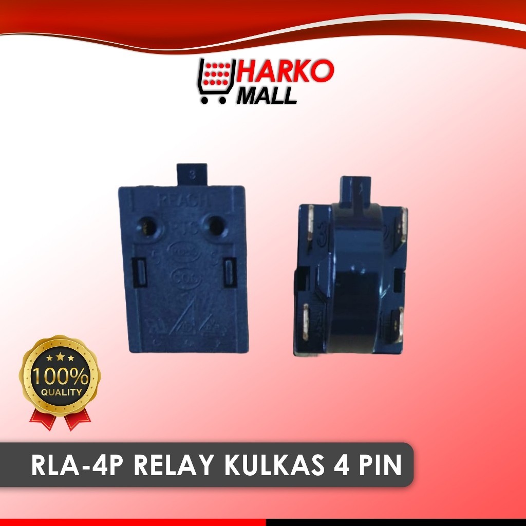 Jual Relay Kulkas 4 Pin PTC Rilay Kulkas Riley Kompresor Compressor RLA ...