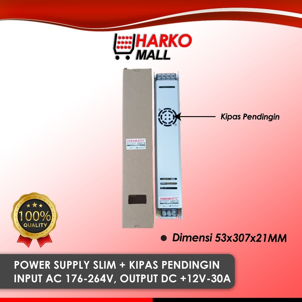 Jual Trafo Power Supply Slim Adaptor 12V 30A 360 Watt Travo untuk LED ...