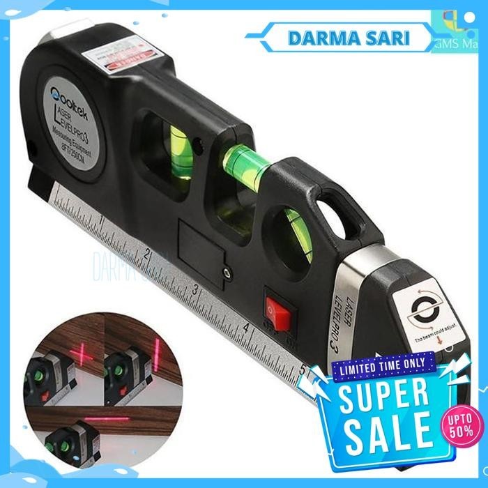 Jual FIXIT LEVEL PRO 3 PENGGARIS LASER WATERPASS METERAN LASER 250 CM ...