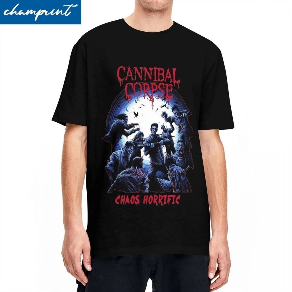 Jual Men Women Cannibal Corpse Chaos Horrific T Shirt Death Metal Band ...