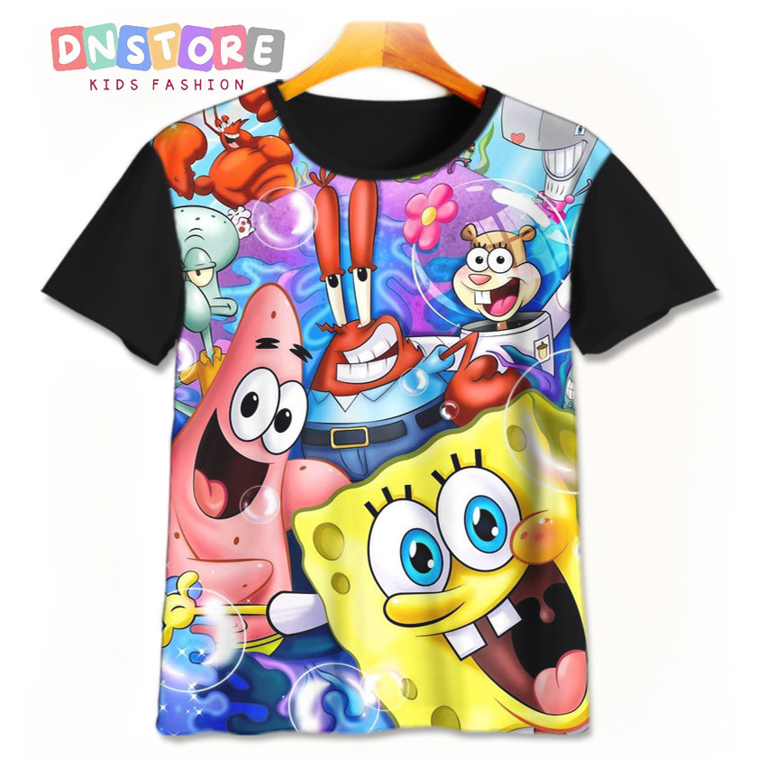 Jual Kaos Anak Spongebob v1 Baju Film Animasi Kartun Anak Spongebob 3D ...