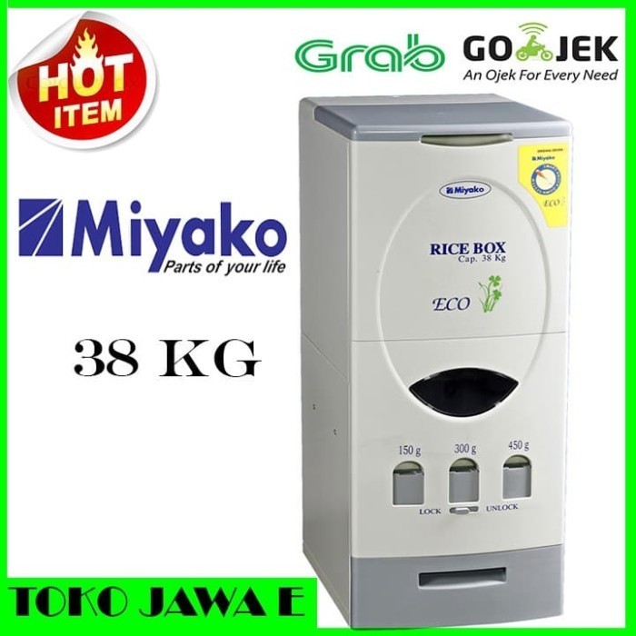 Jual NEW SERIES MIYAKO TB- 38 RICE BOX TEMPAT BERAS 38KG ORIGINAL ...
