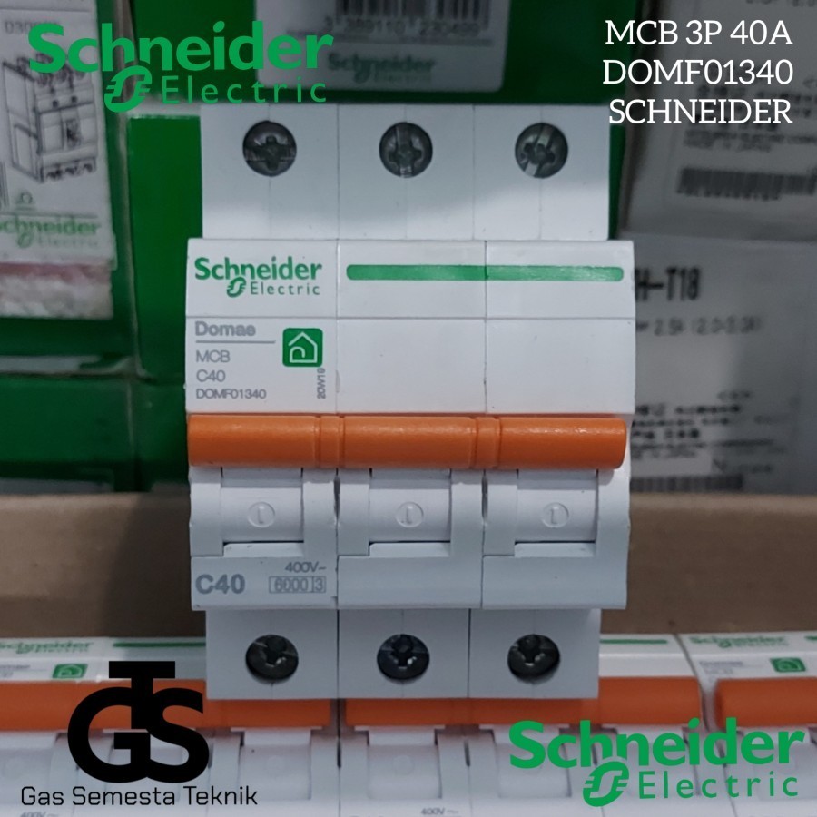 Jual MCB DOMAE 3P 40A SCHNEIDER DOMF01340 SNI | MCB 3 PHASE C40 SCHNEIDER | Shopee Indonesia