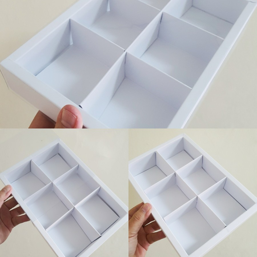 Jual ( 5 pcs ) box mika putih polos dus kotak sekat 6 packaging egg ...