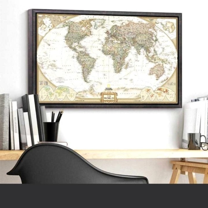 Jual Gambar Peta // Inspirasi Dinding Map Dunia // World // Hiasan ...