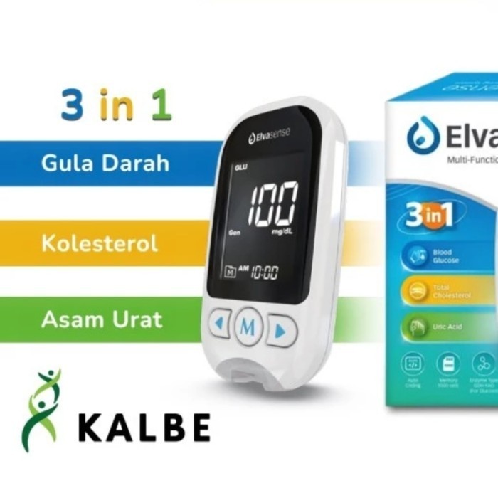 Jual SALE! ELVASENSE KALBE CEK ALAT GULA KOLESTEROL DAN ASAMURAT TANPA ...