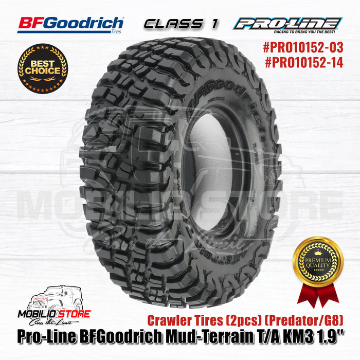 Jual PRO-LINE CLASS 1 BFGOODRICH MUD-TERRAIN KM3 1.9" TIRES 1/10 RC CAR ...