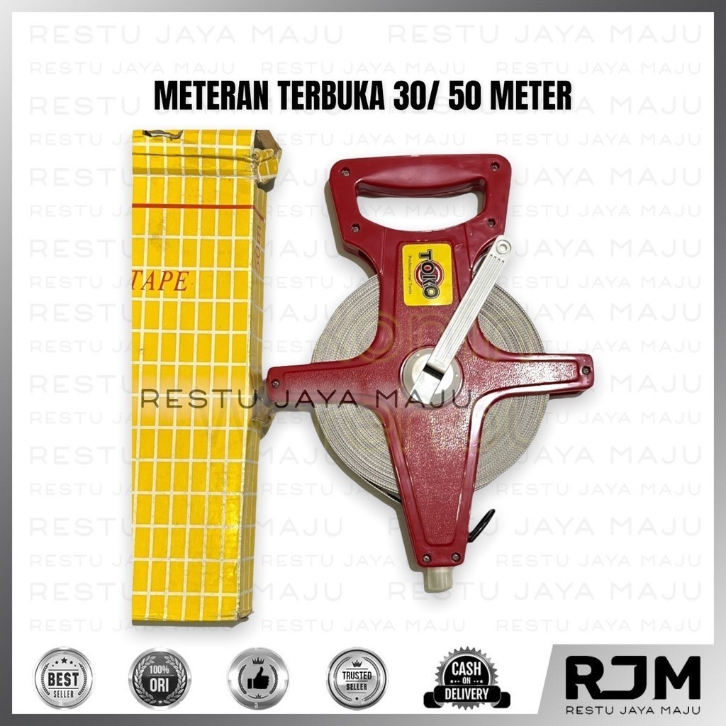 Jual TOKO Meteran Terbuka Roll Tancap Tanah Tanam Fiber Gulung 50 m ...