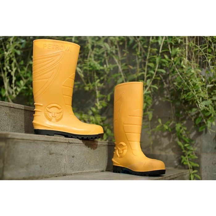 Jual SEPATU BOOT SAFETY KARET PVC KUNING PETROVA (ADA BESI DIUJUNG ...