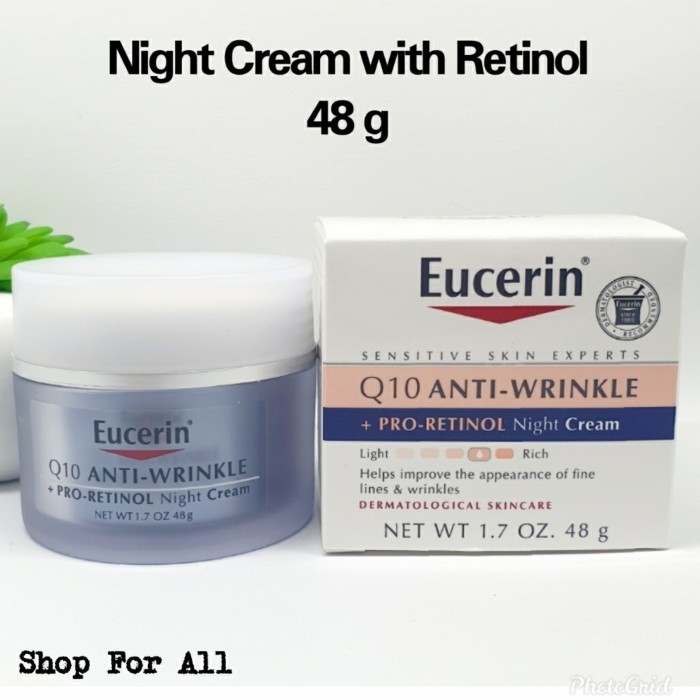 Jual Eucerin Q10 Anti Wrinkle Pro Retinol Night Cream 48 G (Full Size ...