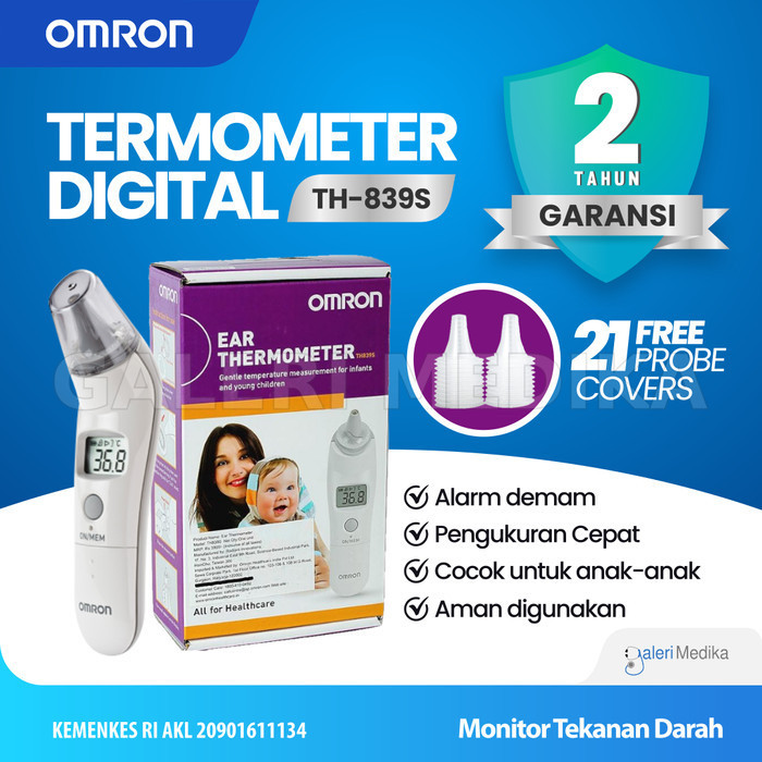 Jual Termometer Telinga Omron Th-839S Ear Thermometer Omron Th839S ...