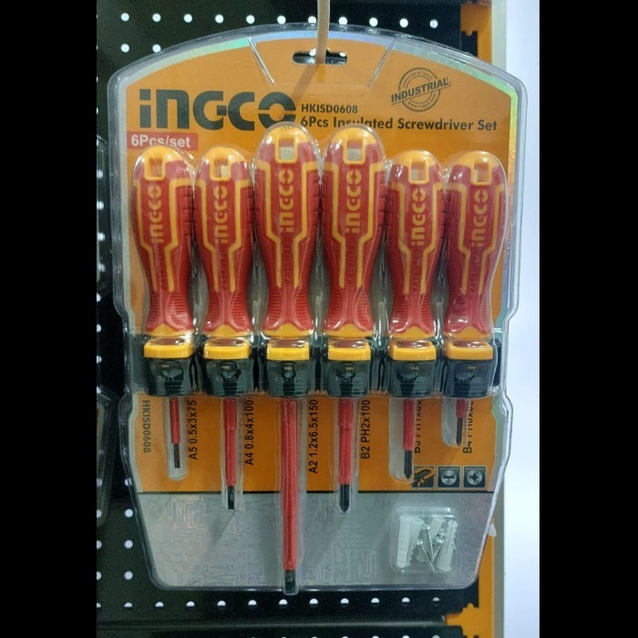 Jual JUAL Obeng Listrik Isolator Insulated Screwdriver Set INGCO ...