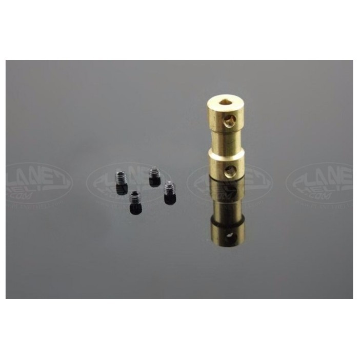 Jual RC Boat copper coupling motor shaft converter connector 6mm to 6mm ...