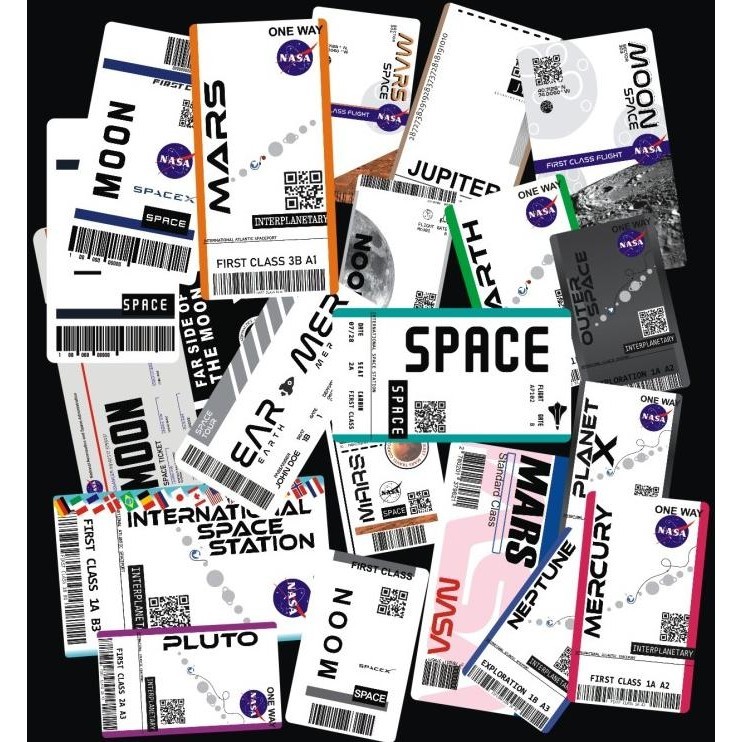 Jual rimowa sticker nasa / travel sticker pack / sticker koper rimowa ...