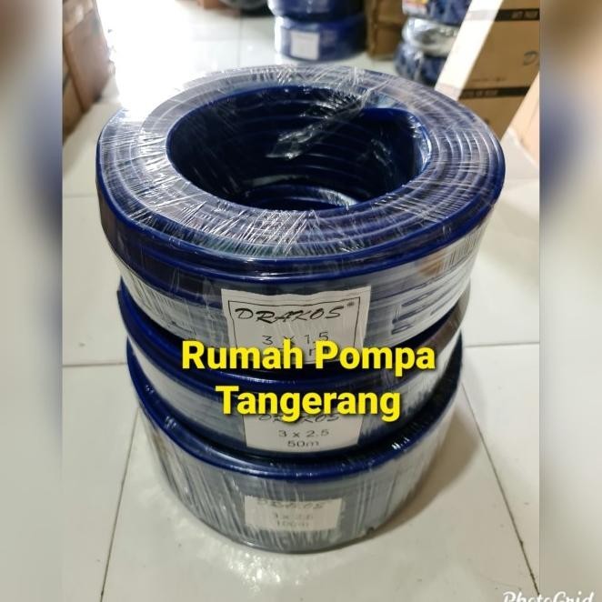 Jual Kabel Pompa Satelit Kabel Pompa Submersible 3X1.5Mm 50 Meter ...