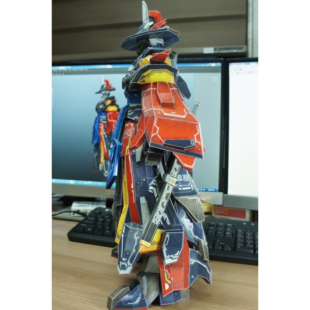 Jual diy papercraft lembar pola robot mecha po do dae jang tinggi 40cm ...
