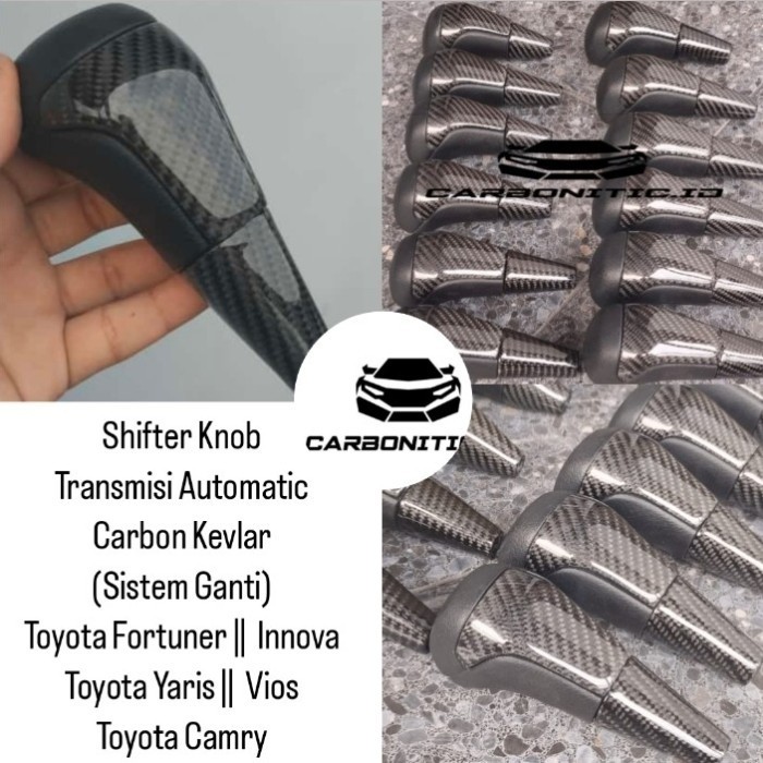 Jual Shift Knob Matic Toyota Innova,Fortuner,Vios,Camry,Yaris Carbon ...