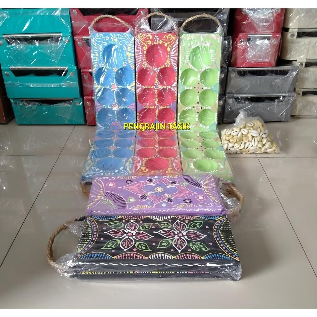 Jual COD Congklak Lipat Kayu Congklak Mainan Tradisional Motif Batik ...