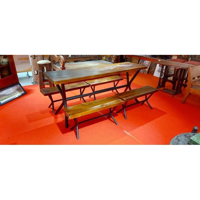 Jual Kursi Panjang Bangku Cafe Industrial Furniture Rino Long Park ...