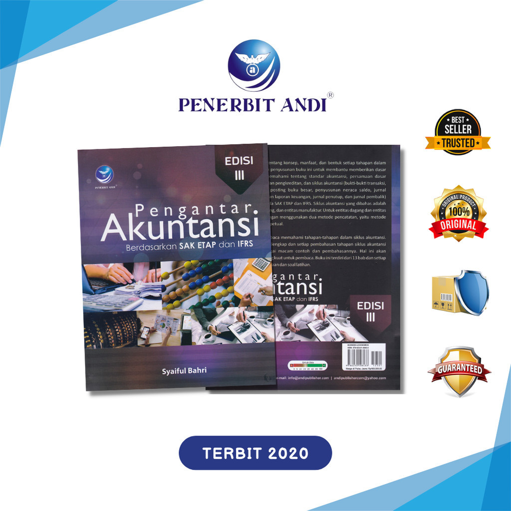 Jual Penerbit Andi - Buku Pengantar Akuntansi Berdasarkan SAK ETAP dan IFRS Edisi III - Syaiful ...