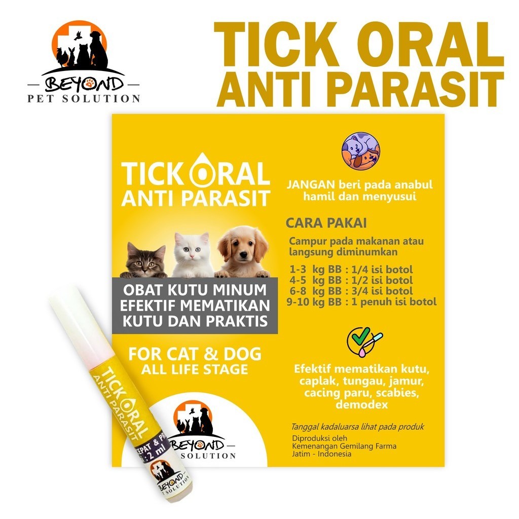 Jual Beyond Pet Solution Obat Drop Oral Anti Parasit Kutu Caplak Jamur ...