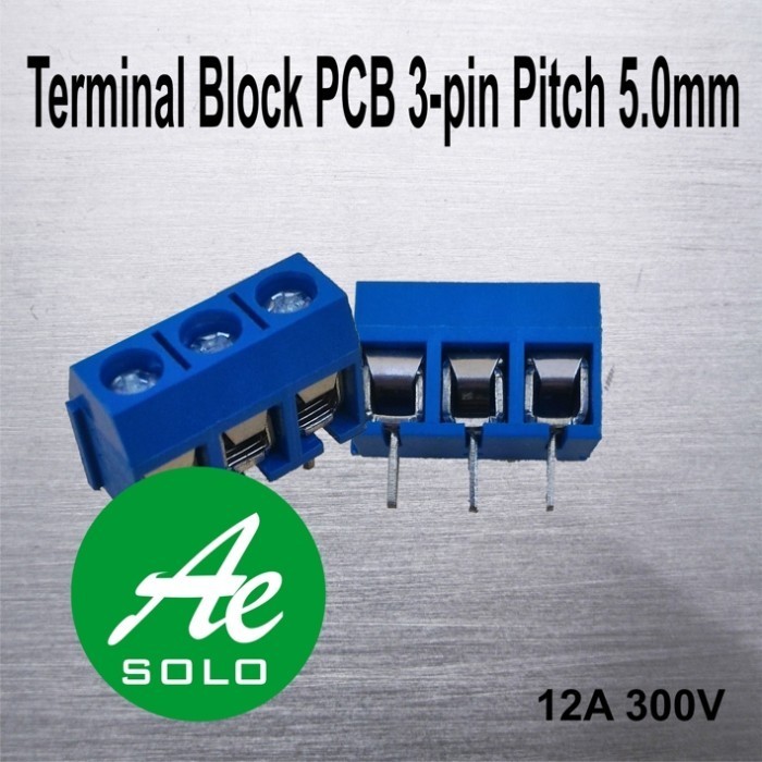 Jual #####] Terminal PCB 3-pin Terminal Block PCB pitch 5mm Connector ...