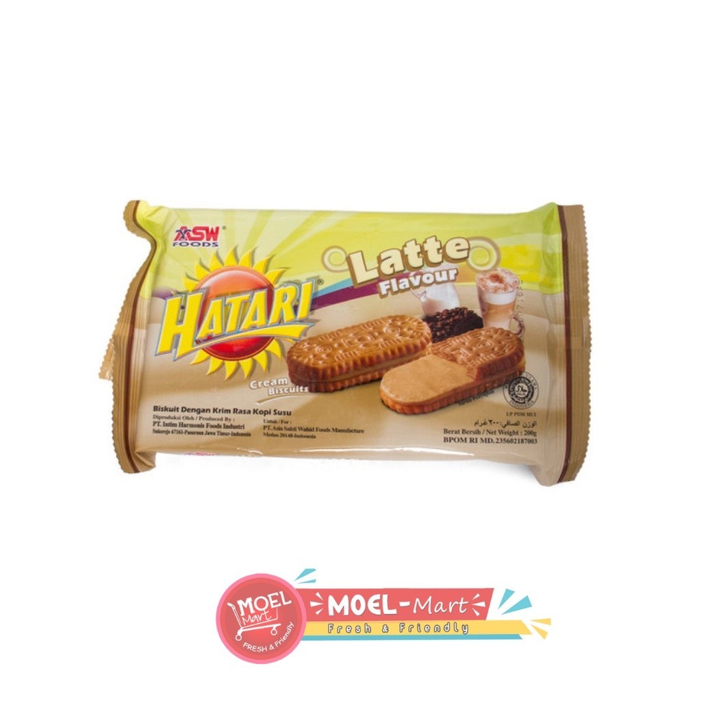 Jual HATARI Cream Biscuit Latte Flavour 200gr | Shopee Indonesia