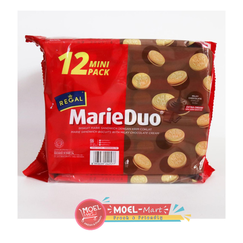 Jual REGAL Marie Duo Coklat 12 Sachet x 20gr | Shopee Indonesia