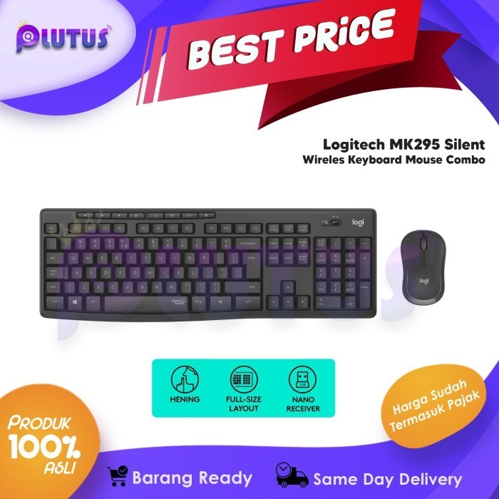 Jual Logitech MK-295 Wireless Combo Keyboard Mouse MK295 Murah | Shopee ...