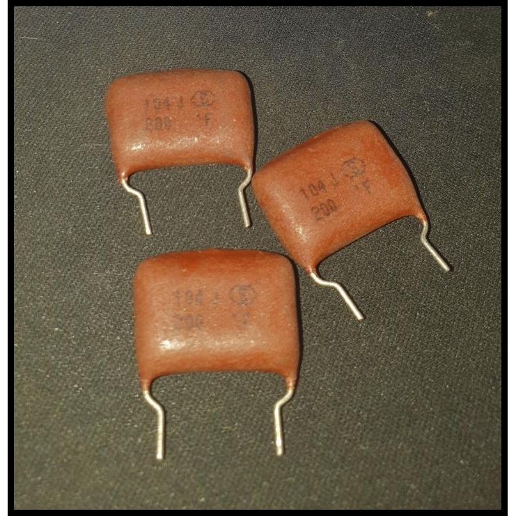 Jual GRATIS ONGKIR CAPACITOR MYLAR ATAU KAPASITOR MILAR 104J 0.10UF 200V HARGA PER 3 PCS ...