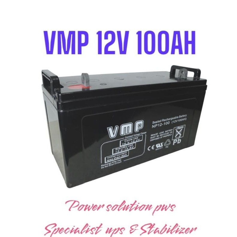 Jual Baterai VRLA Aki Kering Accu Ups Solar panel VMP 12v 100Ah Murah ...