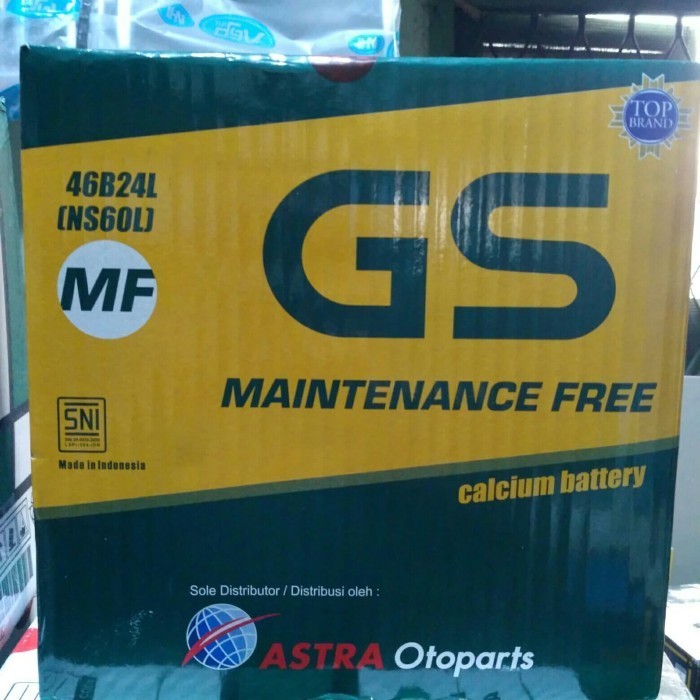 Jual Masih Ada! Aki Mobil / Battery Gs Astra Type Gs Mf 46B24L / Ns60L 12V 45Ah | Shopee Indonesia