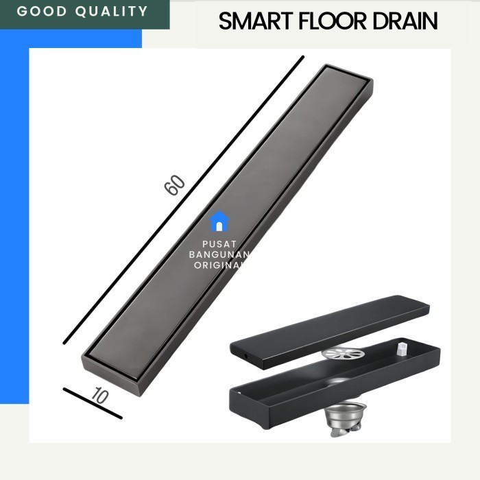 Jual Paling Baik Saringan Got Smart Drain Ss304 Black Floor Drain ...